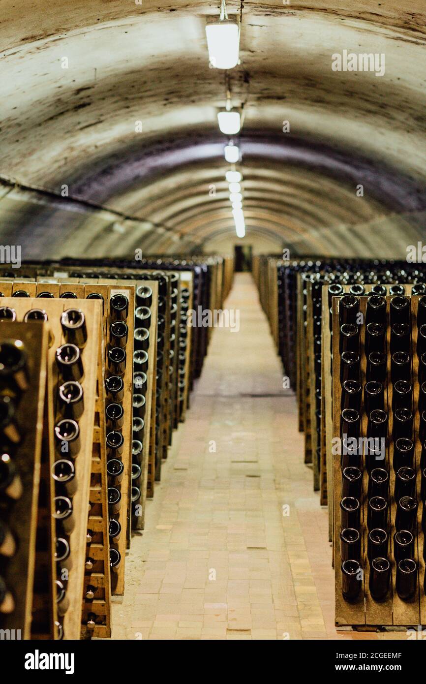 Wine cellars of Abrau Durso. Russia Krasnodar Territory. Champagne ...