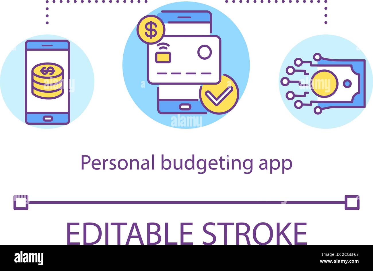 Personal budgeting app concept icon Stock Vector Image & Art - Alamy