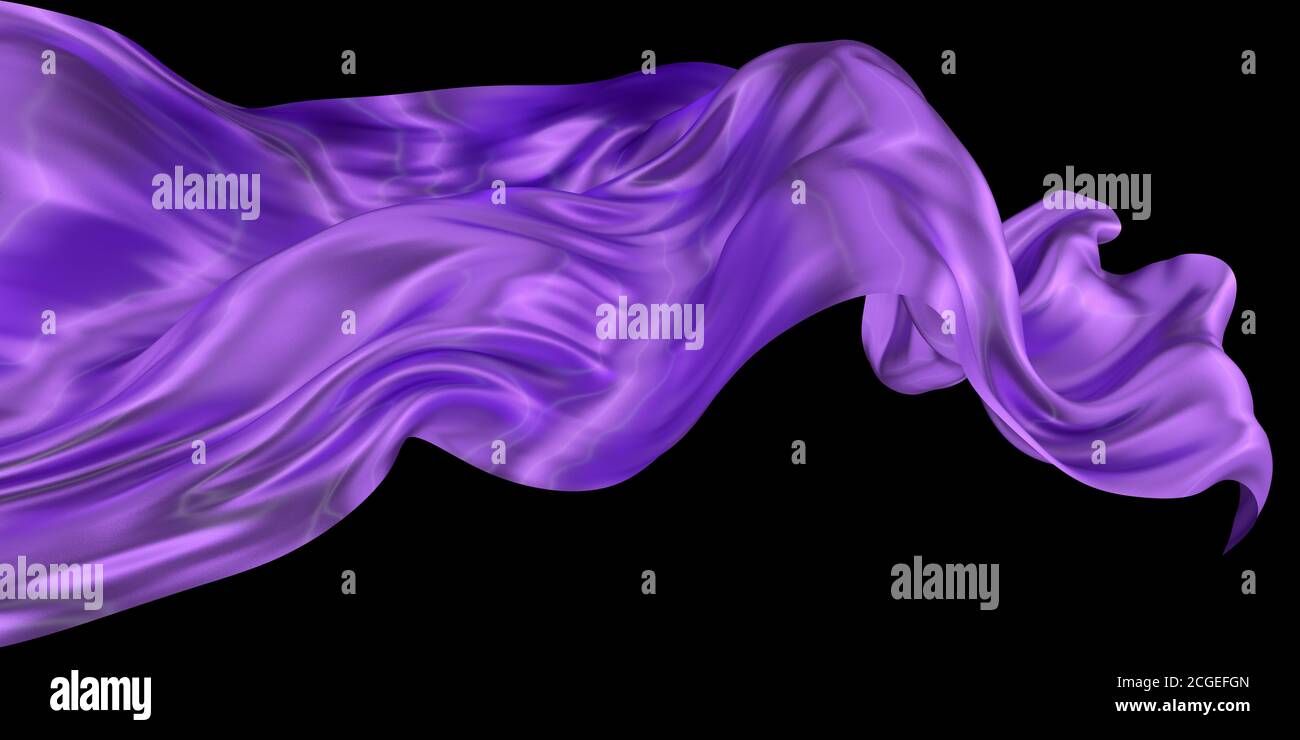 Beautiful violet wavy fabric with metal texture and varnished surface ...