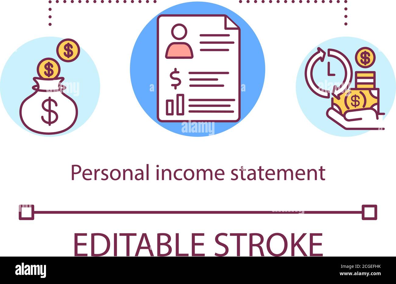 Personal income statement concept icon Stock Vector Image & Art - Alamy