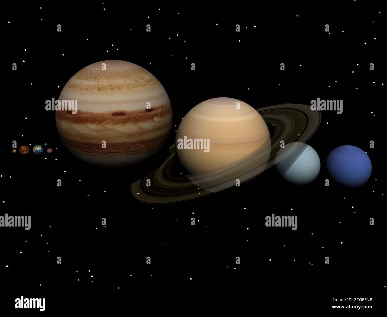 Solar System in space Stock Photo - Alamy