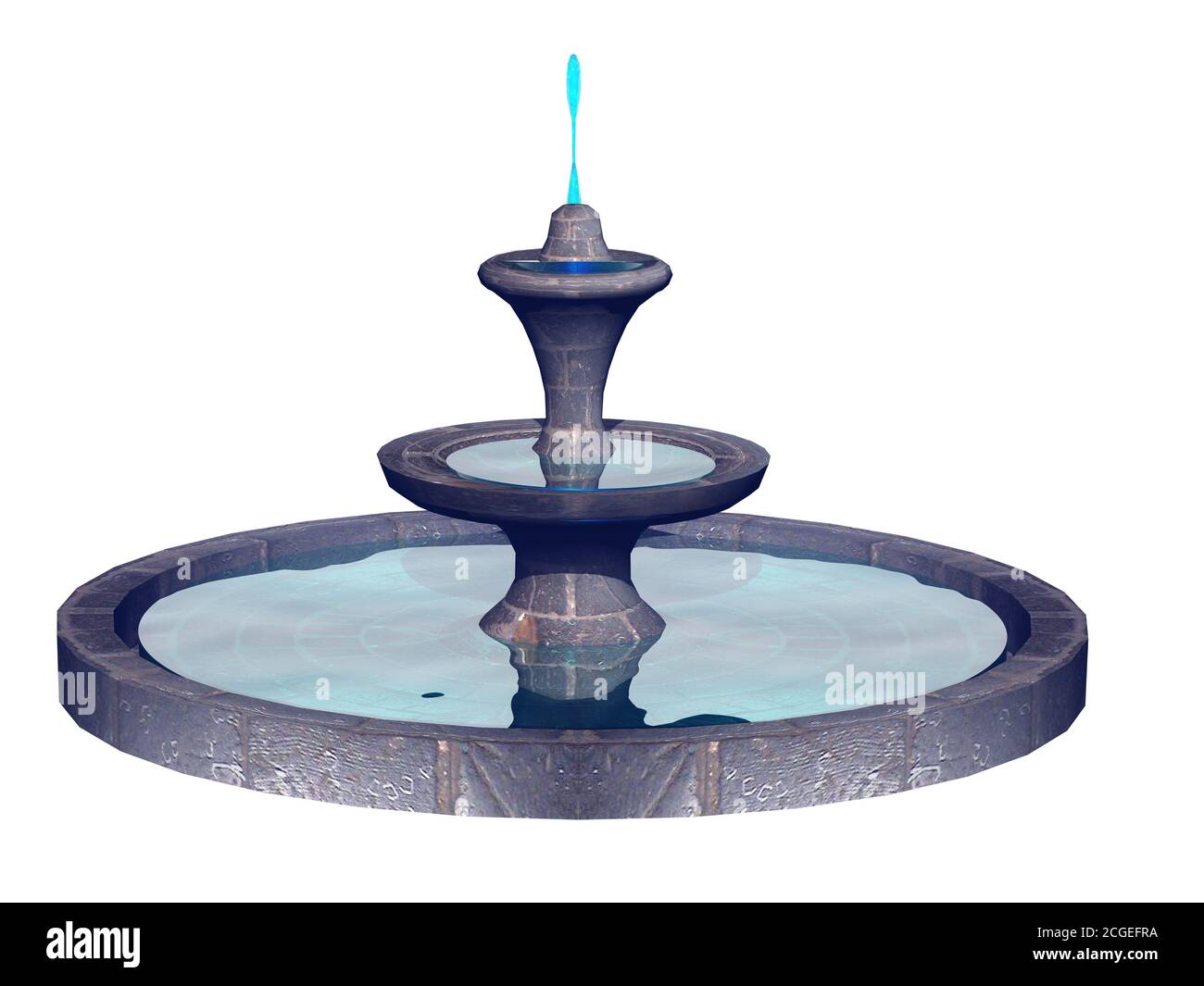 Round water fountain Cut Out Stock Images & Pictures - Alamy