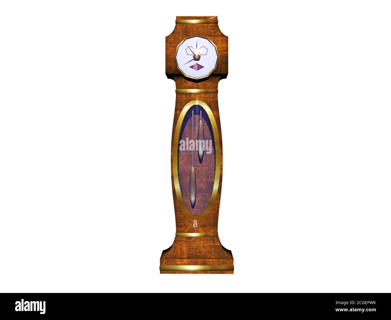 Grandfather clock hands Cut Out Stock Images & Pictures - Alamy