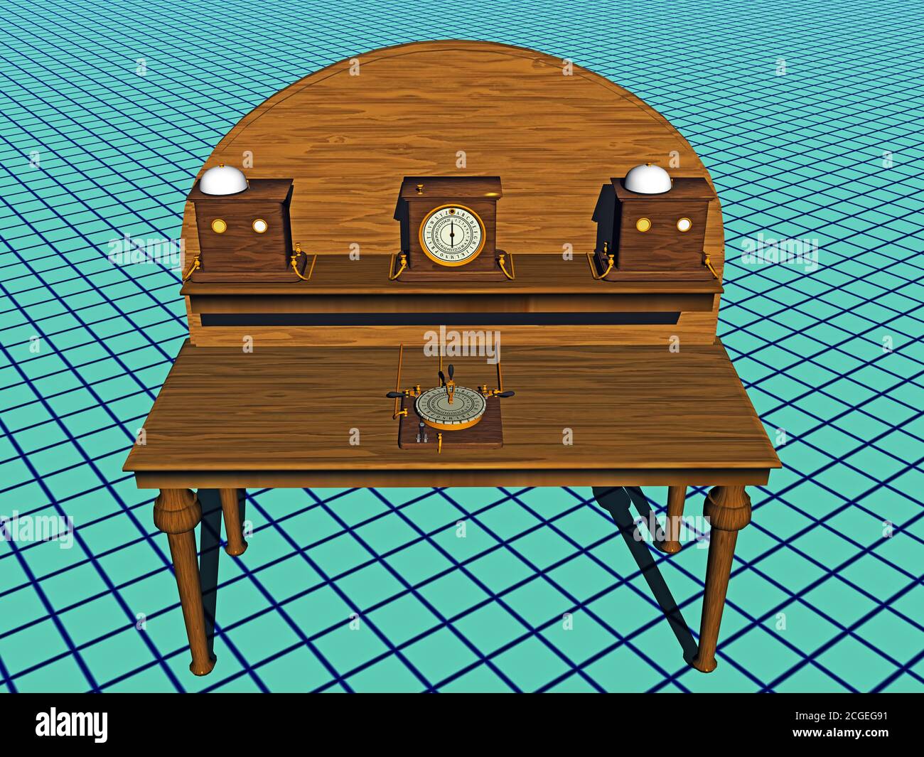 Wooden table for communication Stock Photo - Alamy