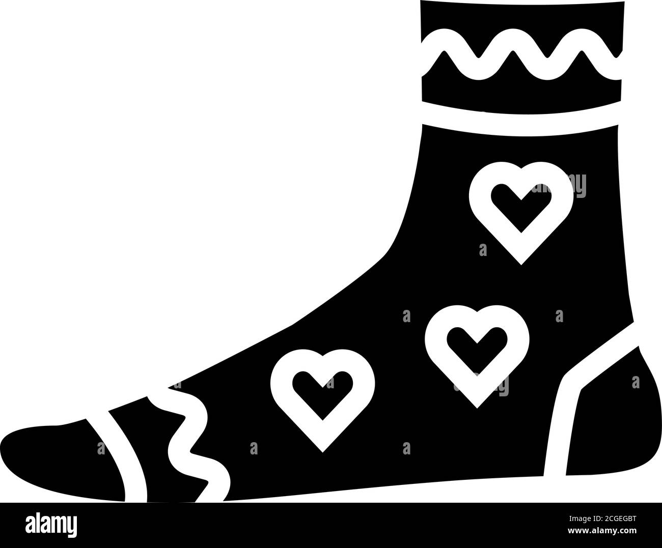 women sock glyph icon vector isolated illustration Stock Vector Image ...