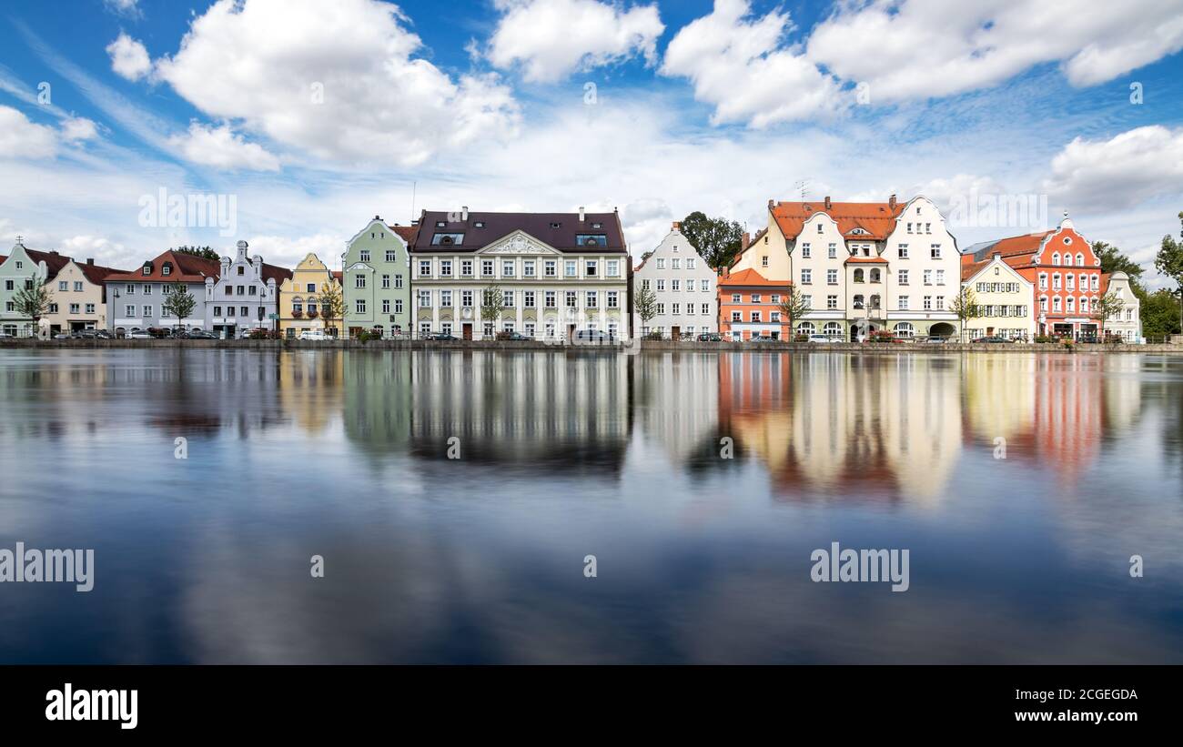 Isar river bank in Landshut Stock Photo - Alamy