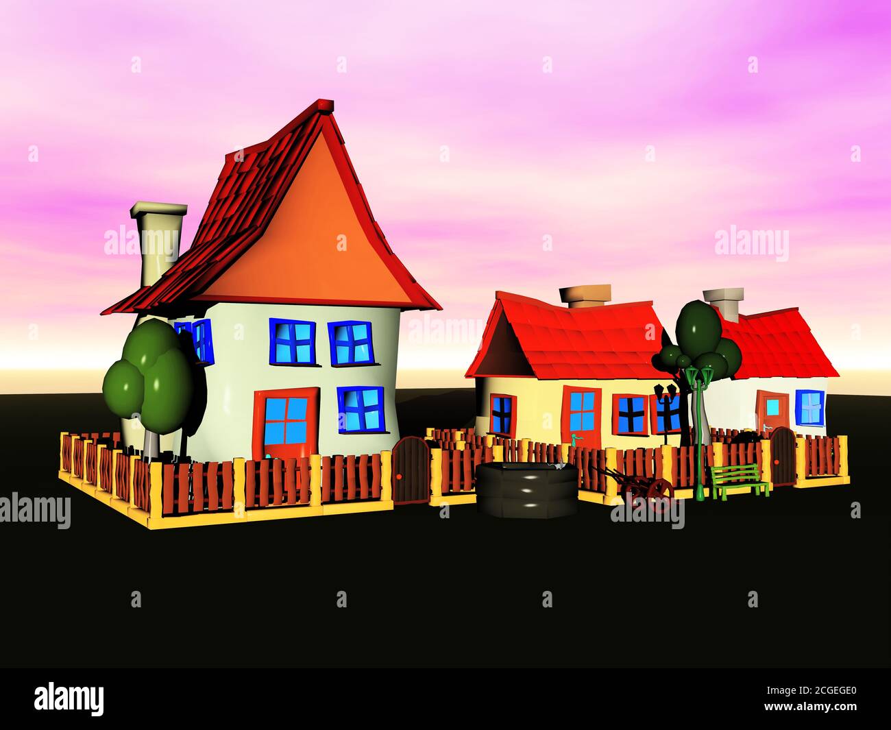 Cartoon Houses High Resolution Stock Photography and Images - Alamy
