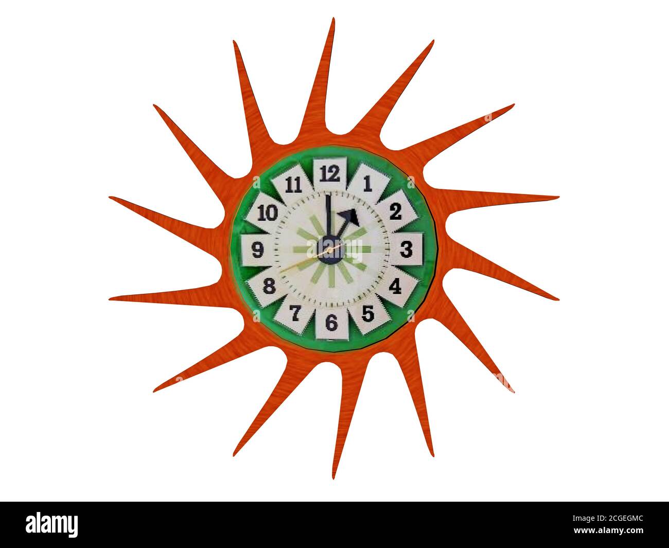 Golden Kitchen Watch Stock Photo - Alamy