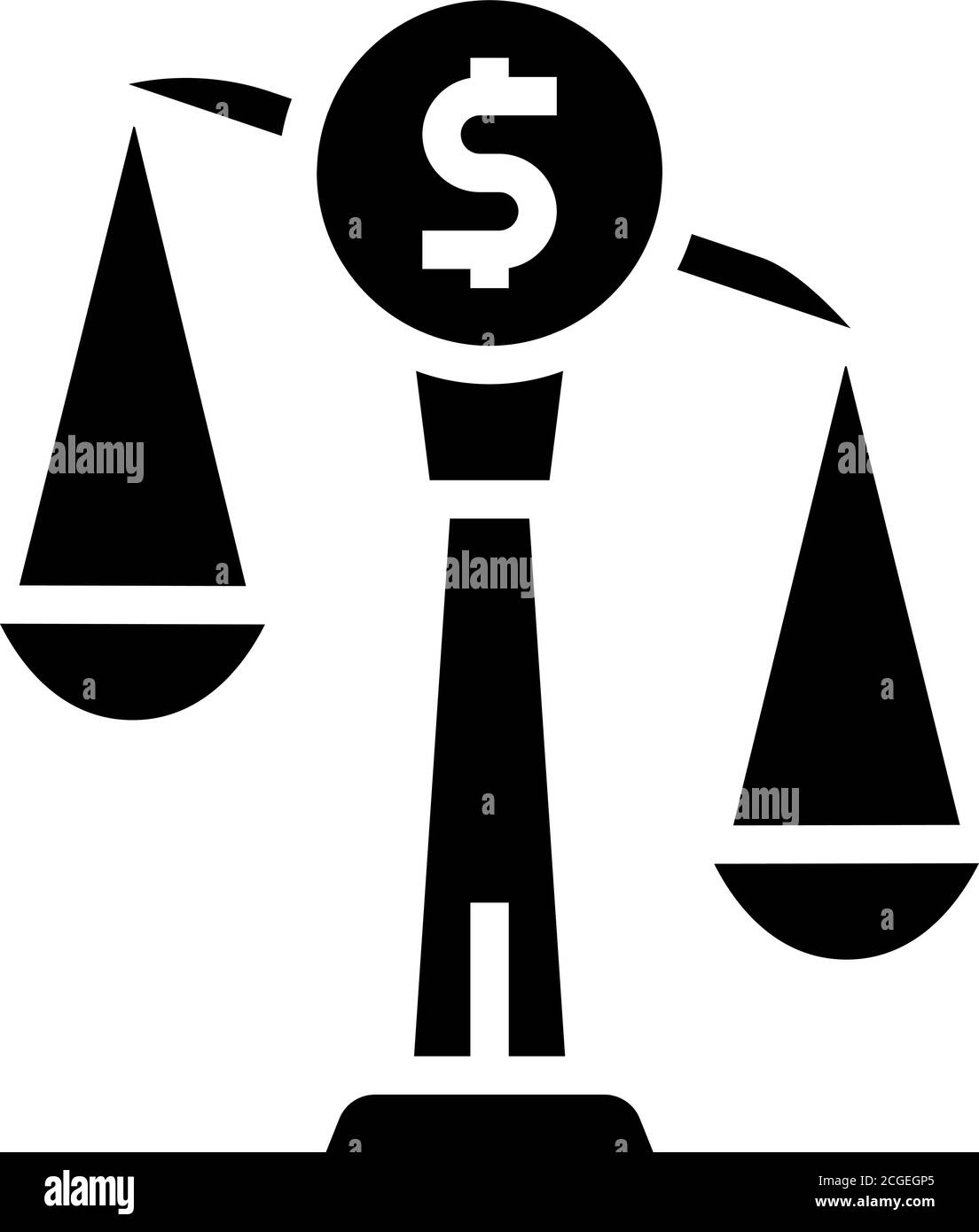 financial scales glyph icon vector isolated illustration Stock Vector ...
