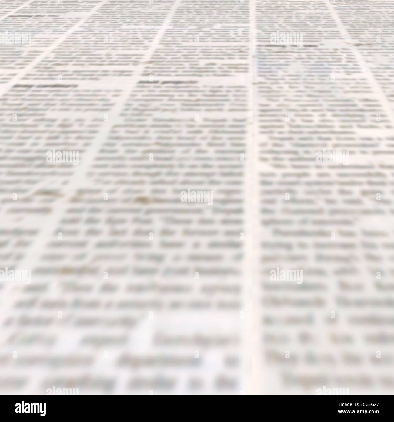 Newspaper texture with old unreadable text. Vintage blurred paper news ...