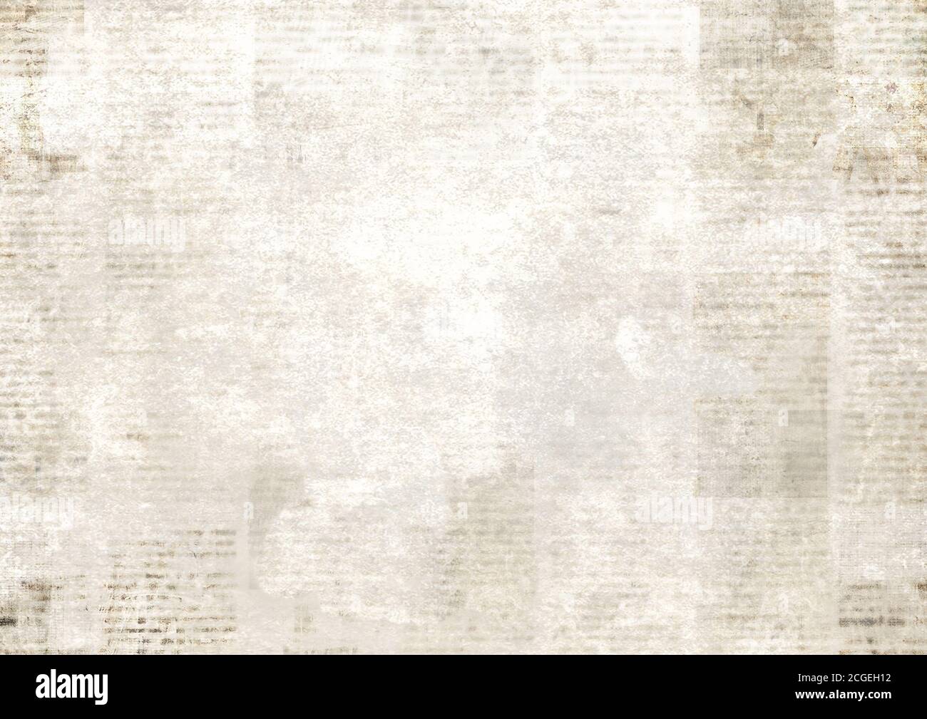 Newspaper with old unreadable text. Vintage grunge blurred paper news ...