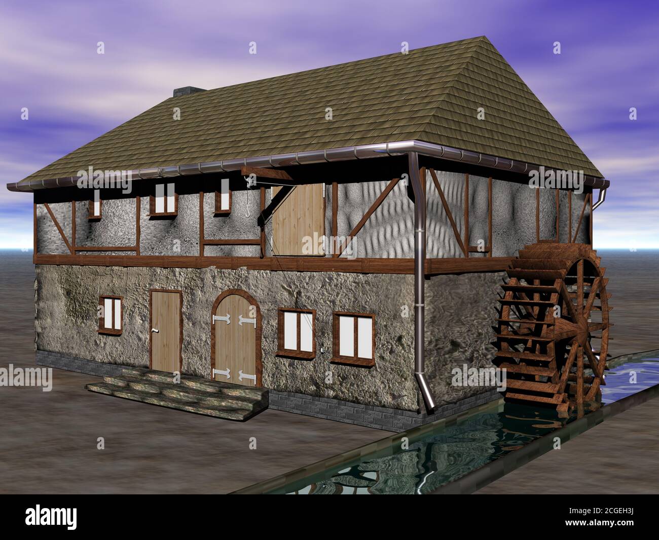 Old ancient Water Mill Stock Photo - Alamy