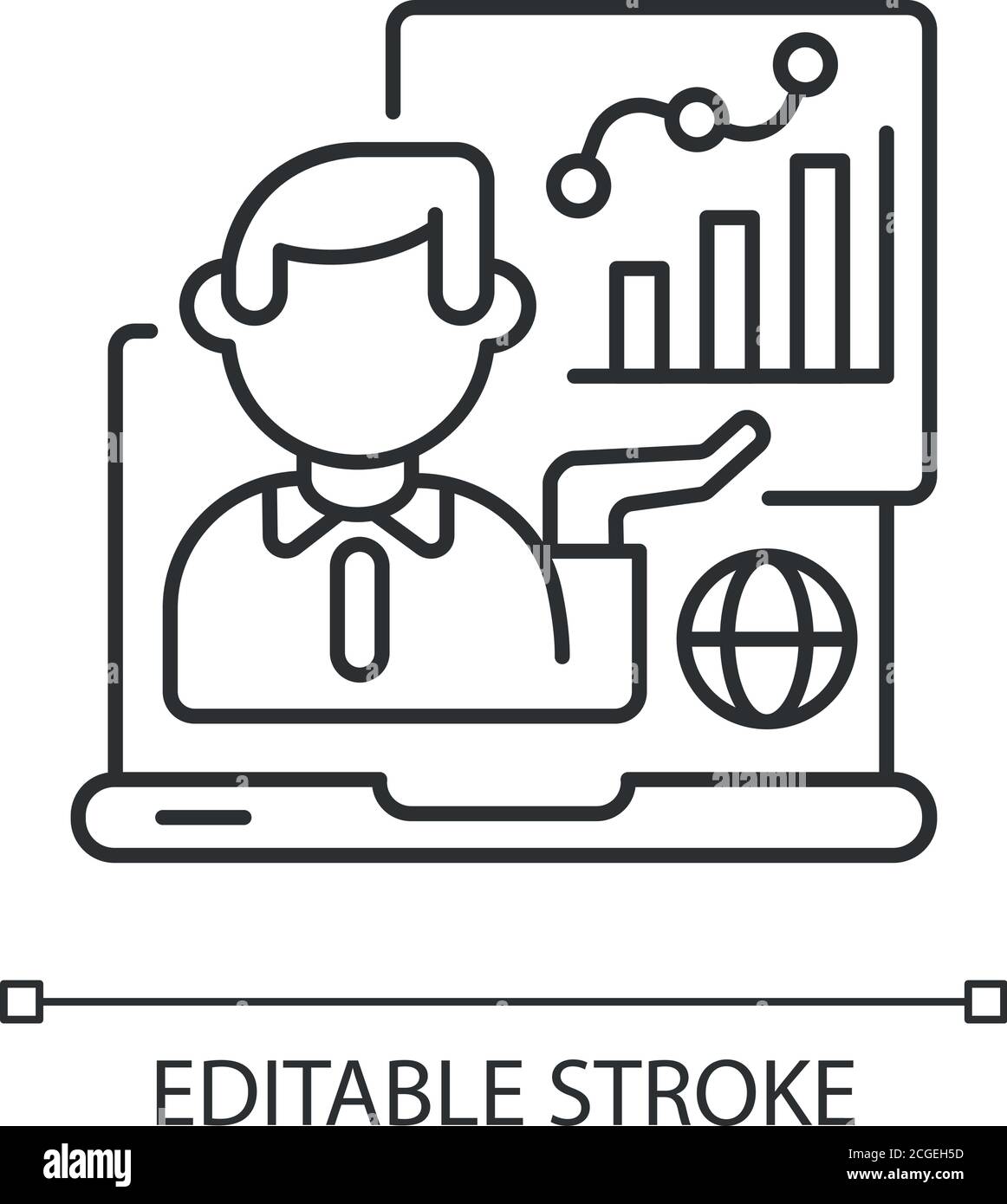 Online distance learning conference Black and White Stock Photos ...