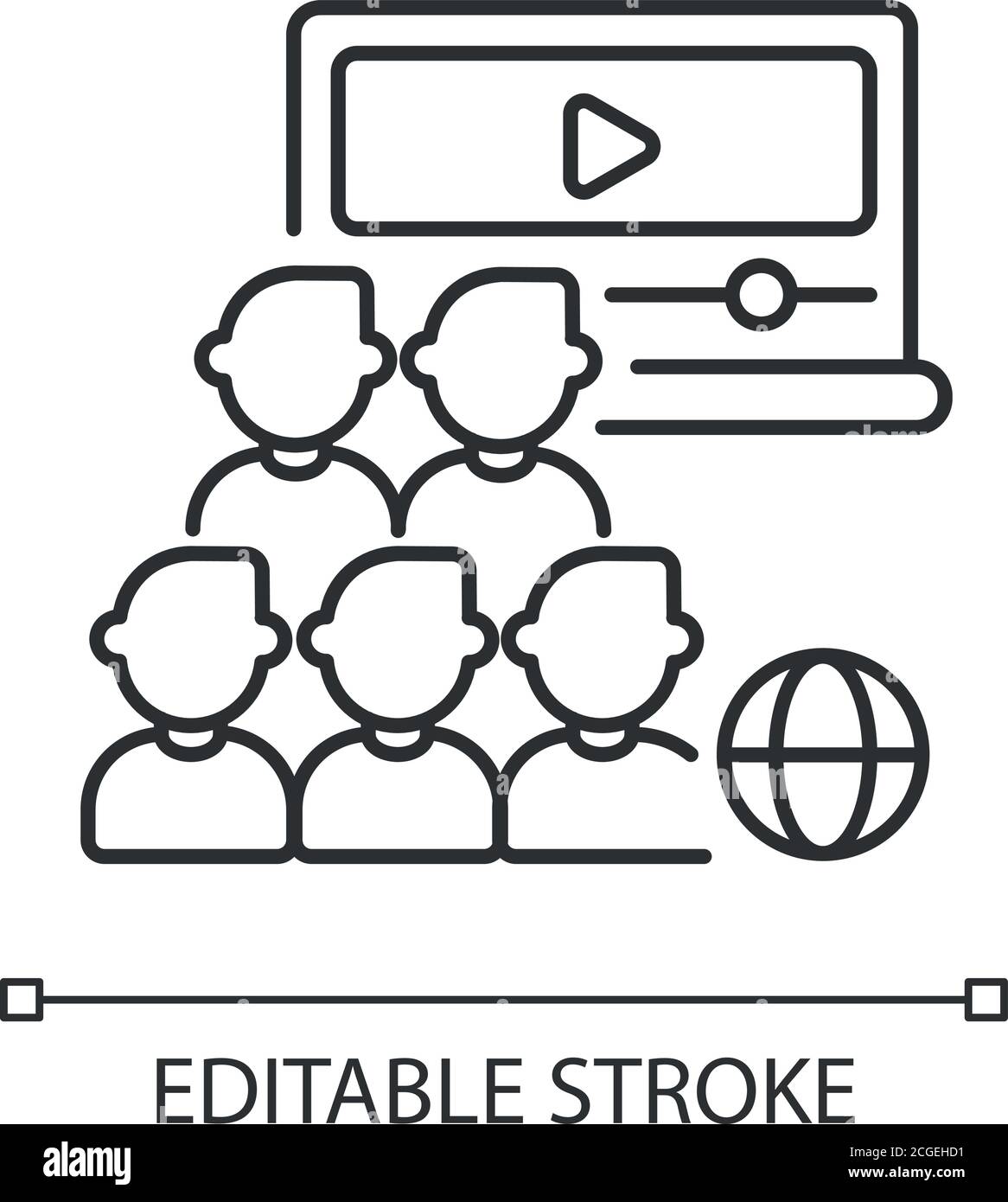 Audience linear icon Stock Vector Image & Art - Alamy