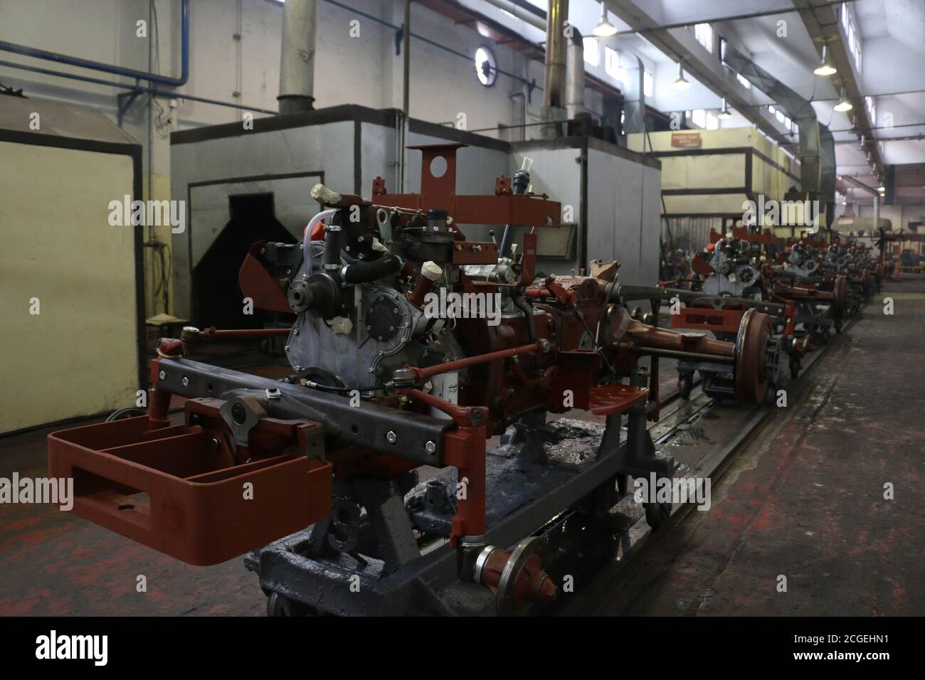 assembly stage the body of millat tractor at factory and tractor parts ...