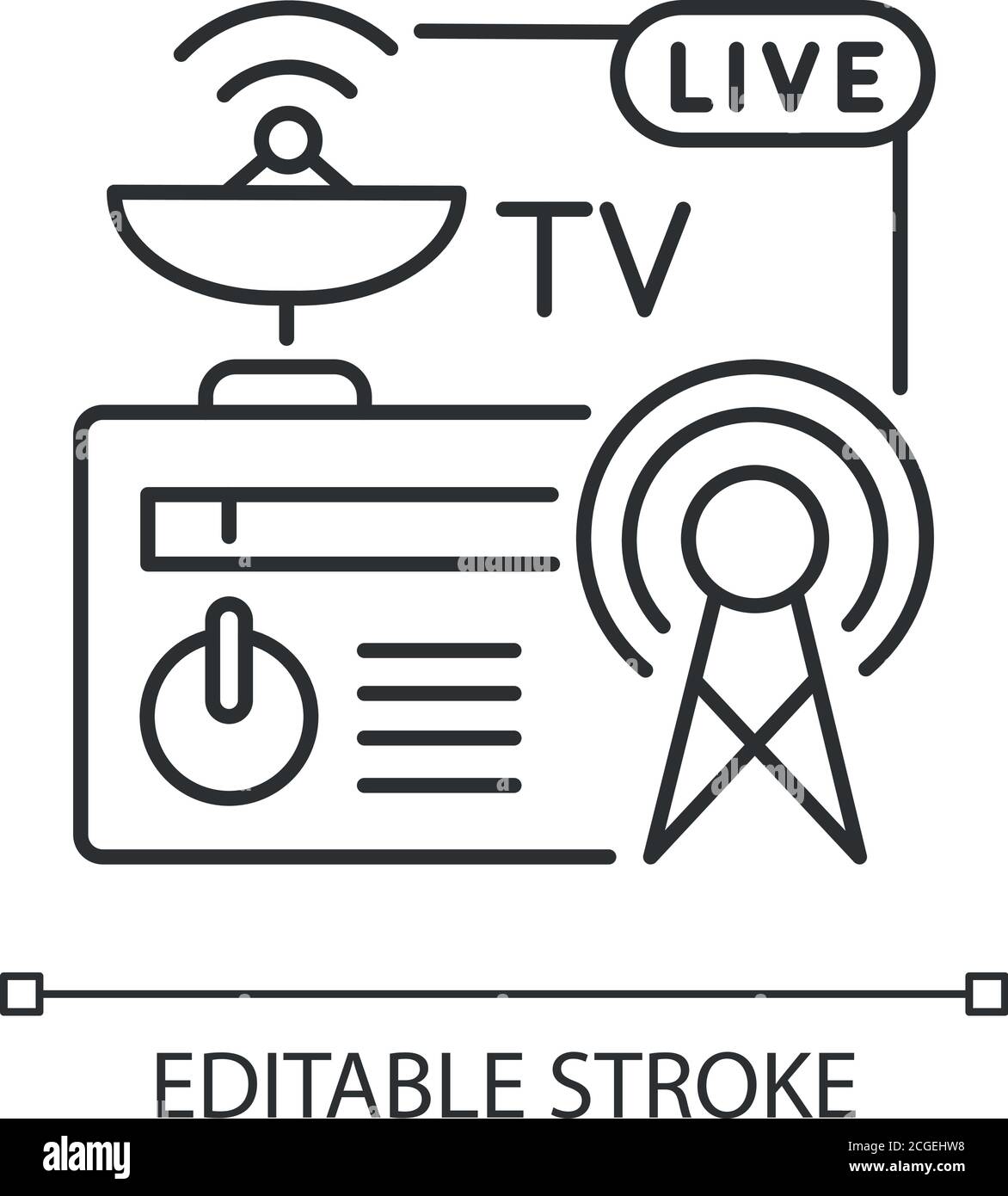 Broadcast linear icon Stock Vector Image & Art - Alamy