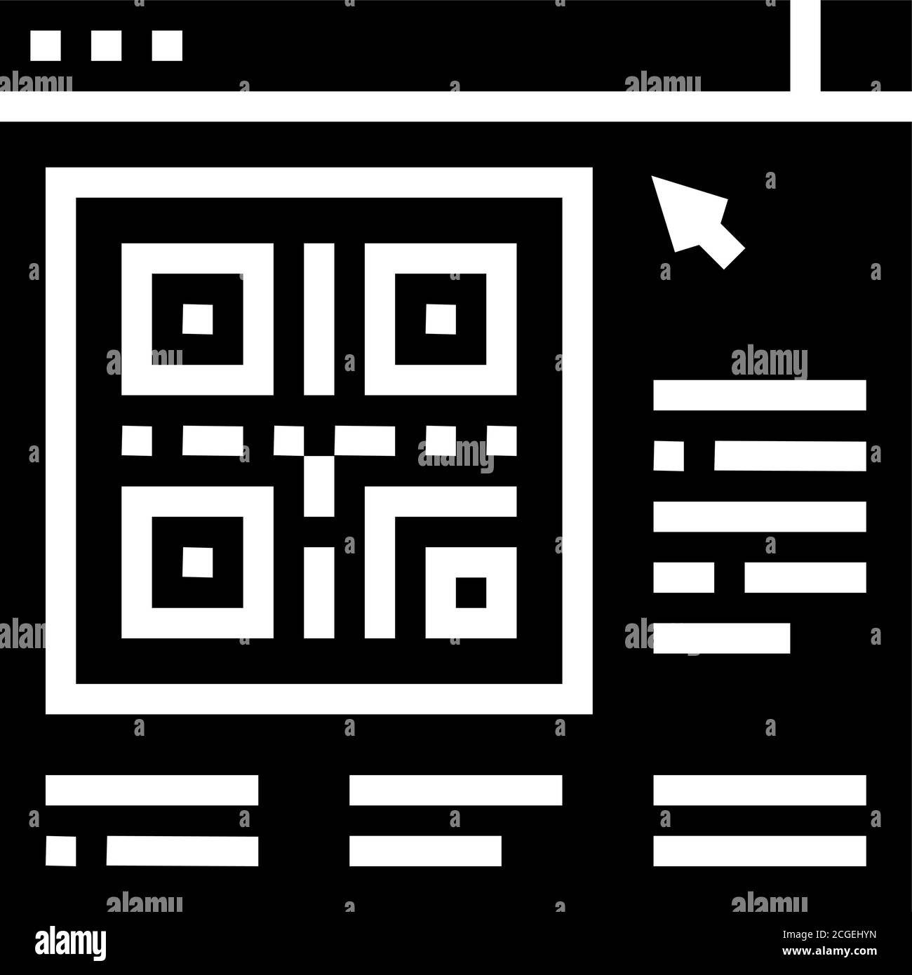 online qr code glyph icon vector isolated illustration Stock Vector ...