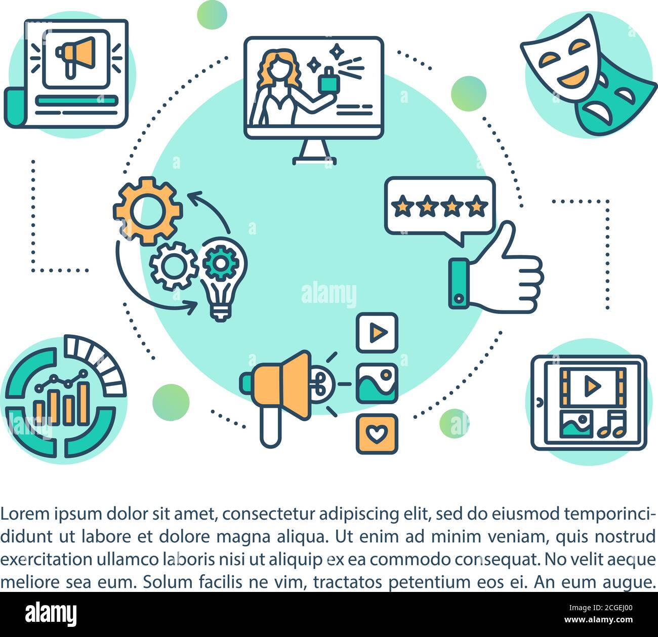 Brand storytelling campaign concept icon with text Stock Vector Image ...