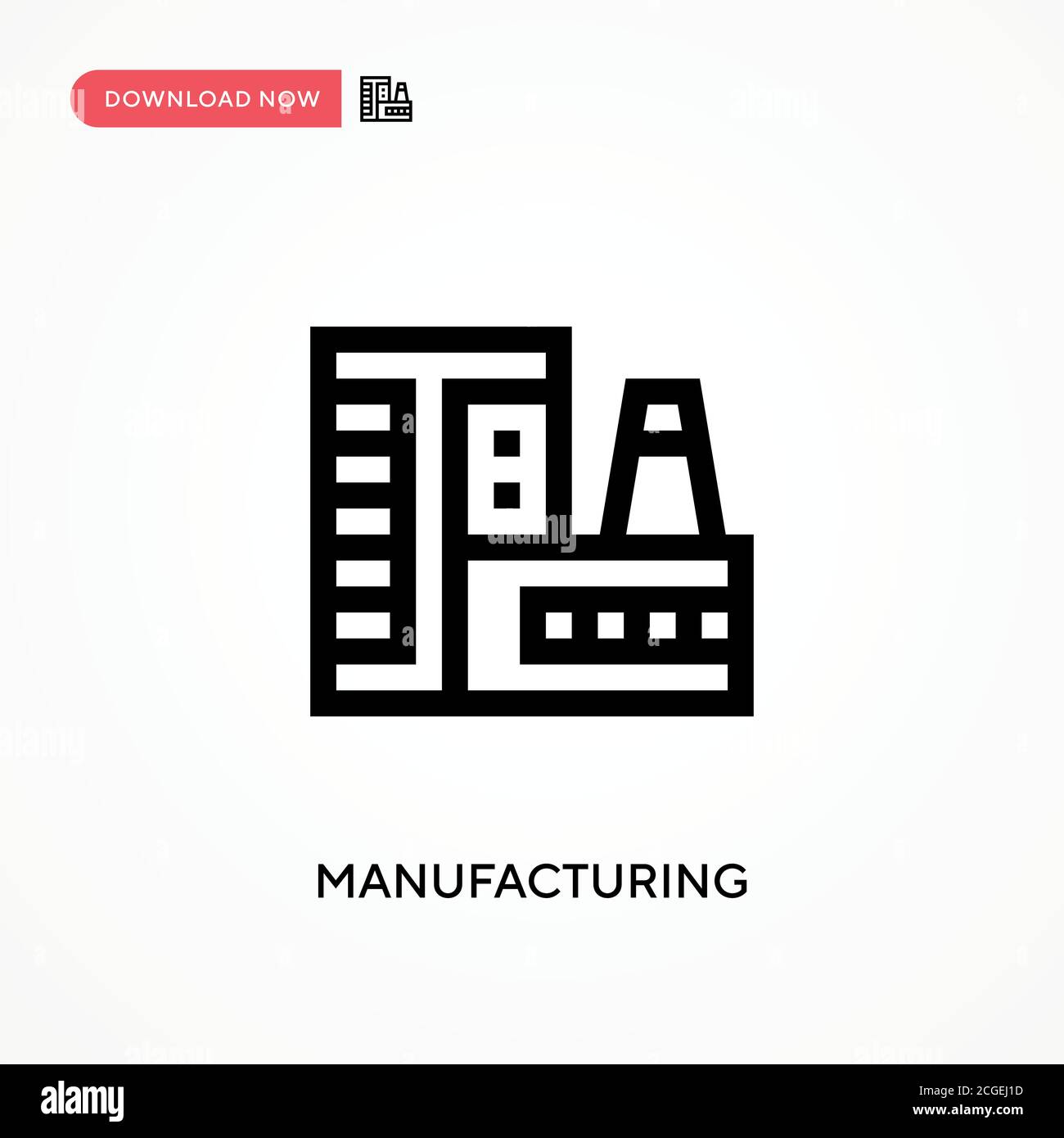 Manufacturing Simple vector icon. Modern, simple flat vector ...