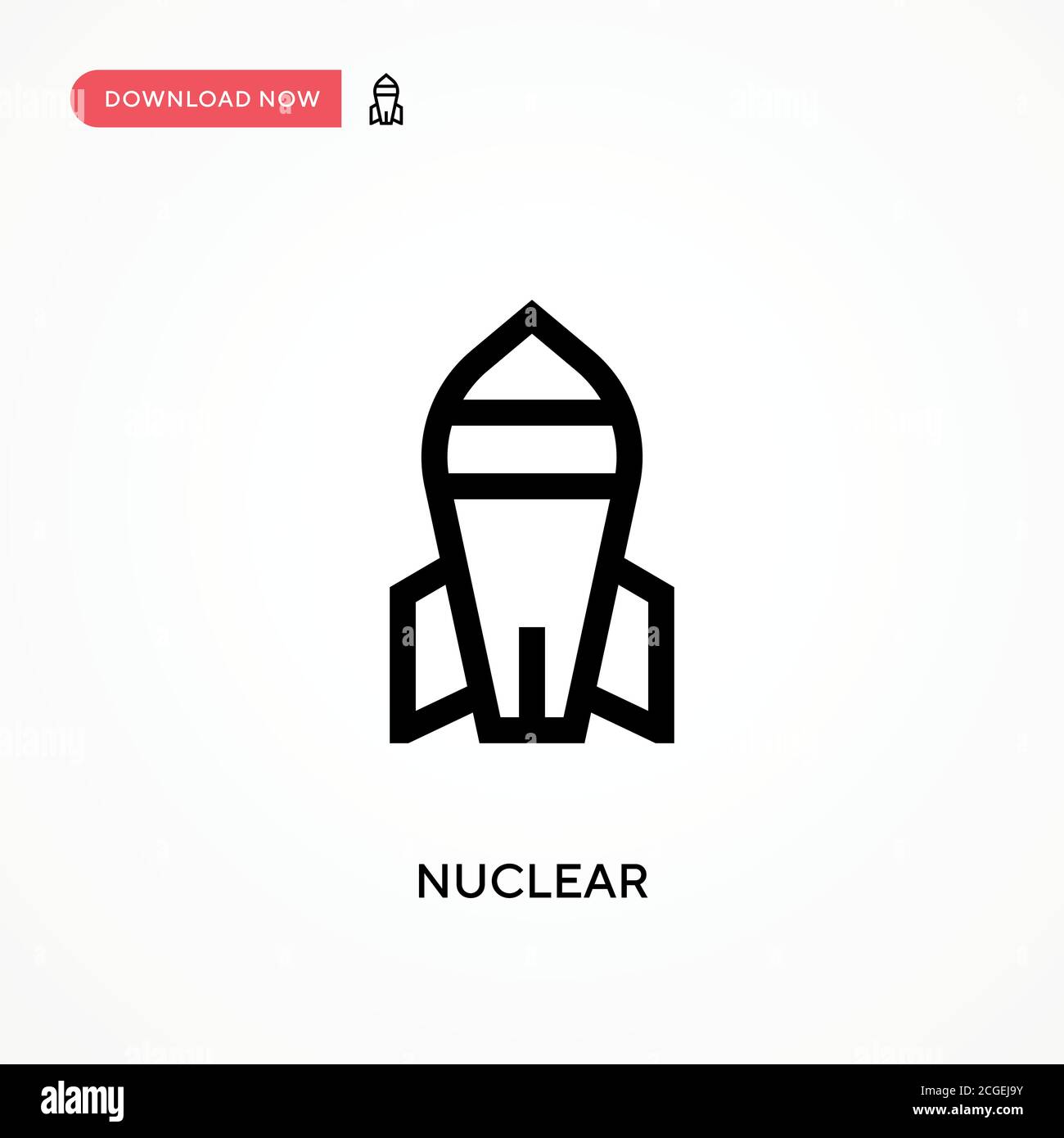 Nuclear Simple vector icon. Modern, simple flat vector illustration for ...