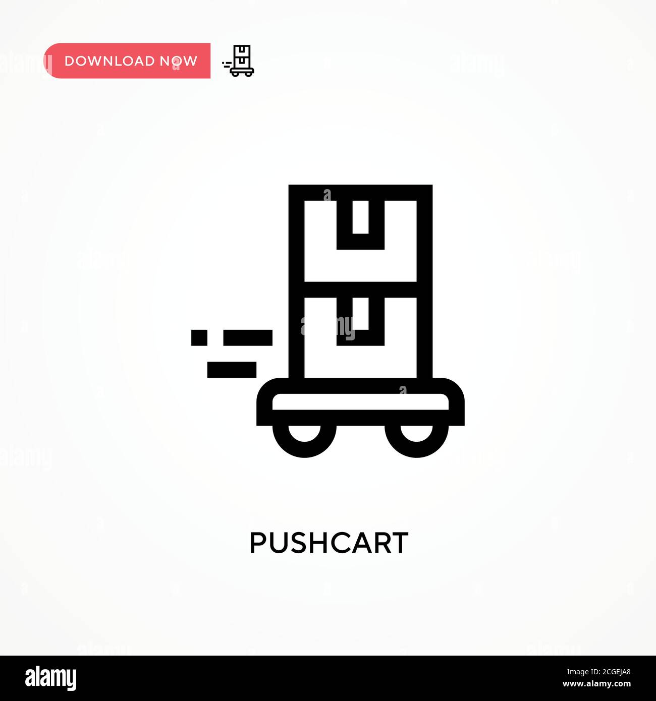 Pushcart Simple vector icon. Modern, simple flat vector illustration ...
