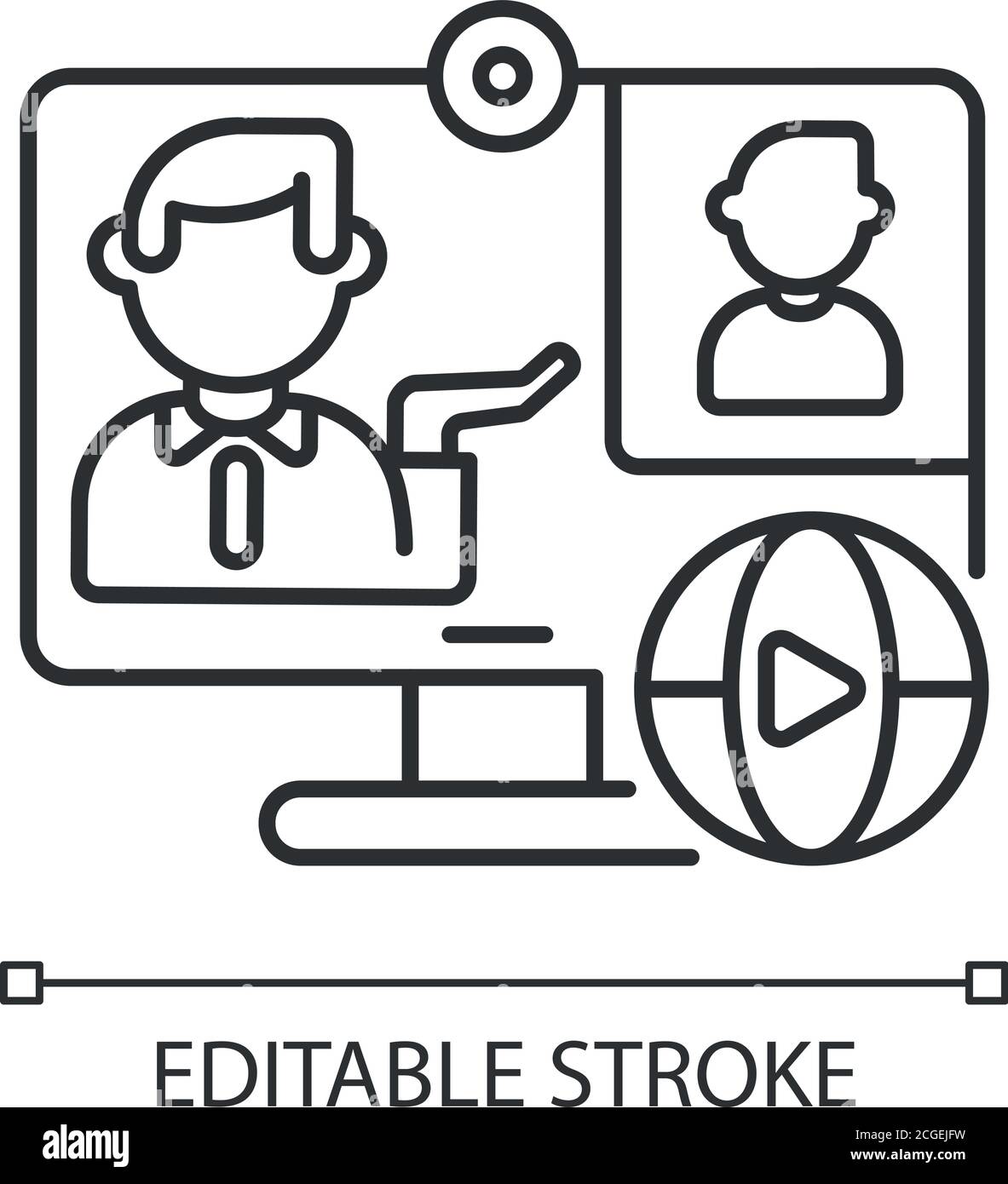 Virtual conference call people Black and White Stock Photos & Images ...