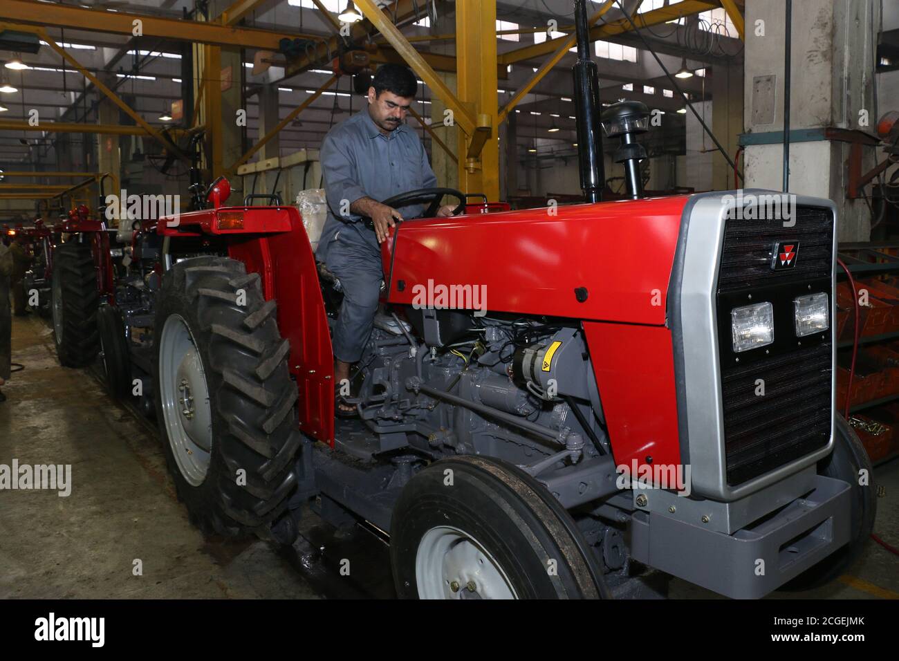 assembly stage the body of millat tractor at factory and tractor parts ...