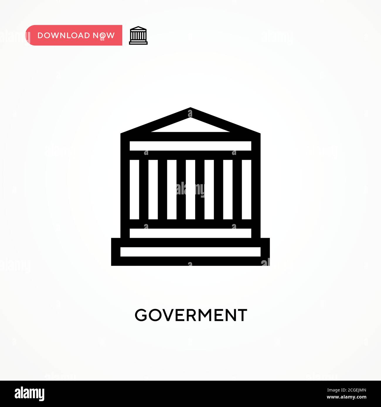 Goverment Simple vector icon. Modern, simple flat vector illustration ...