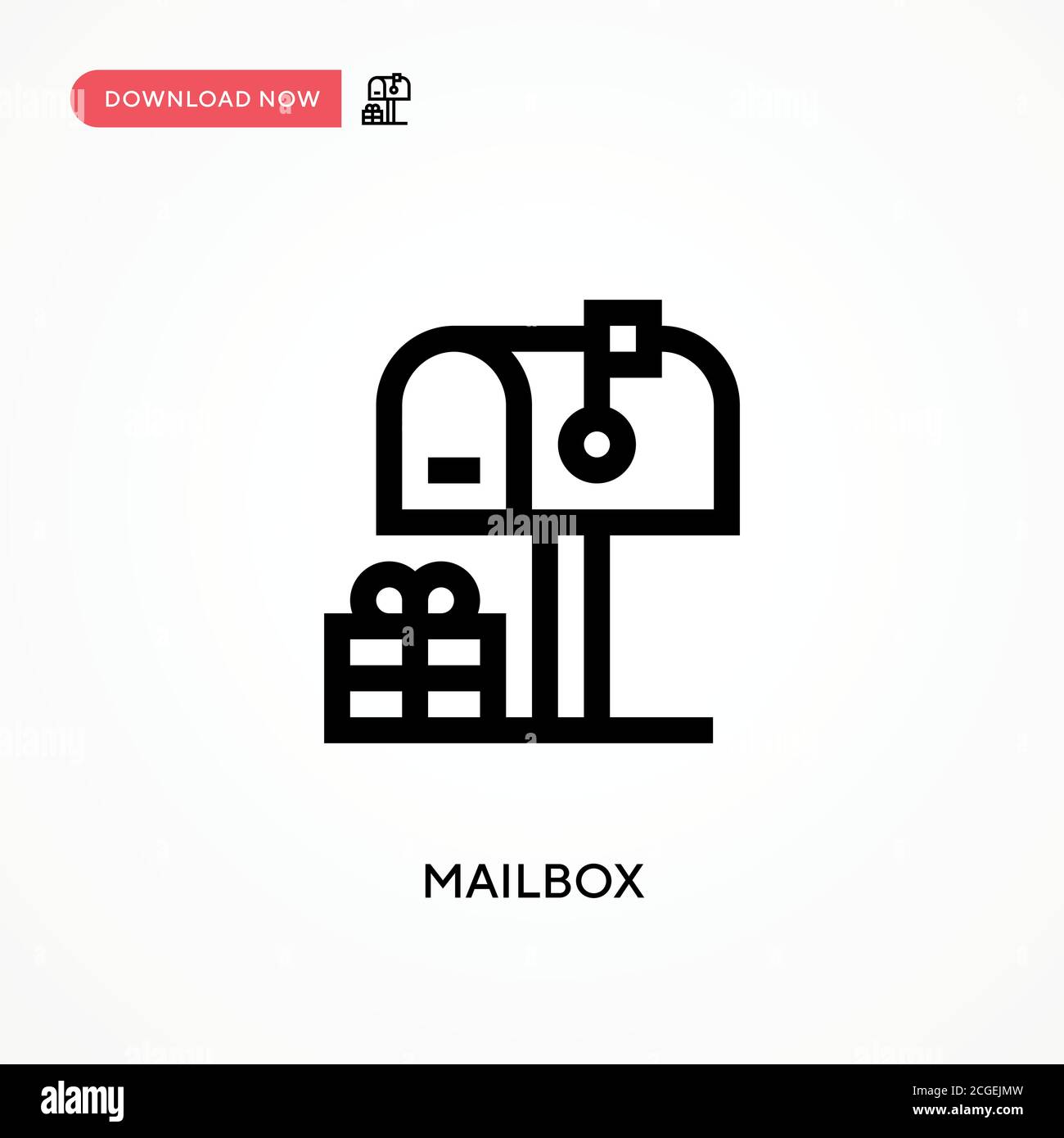 Mailbox Simple vector icon. Modern, simple flat vector illustration for web site or mobile app ...