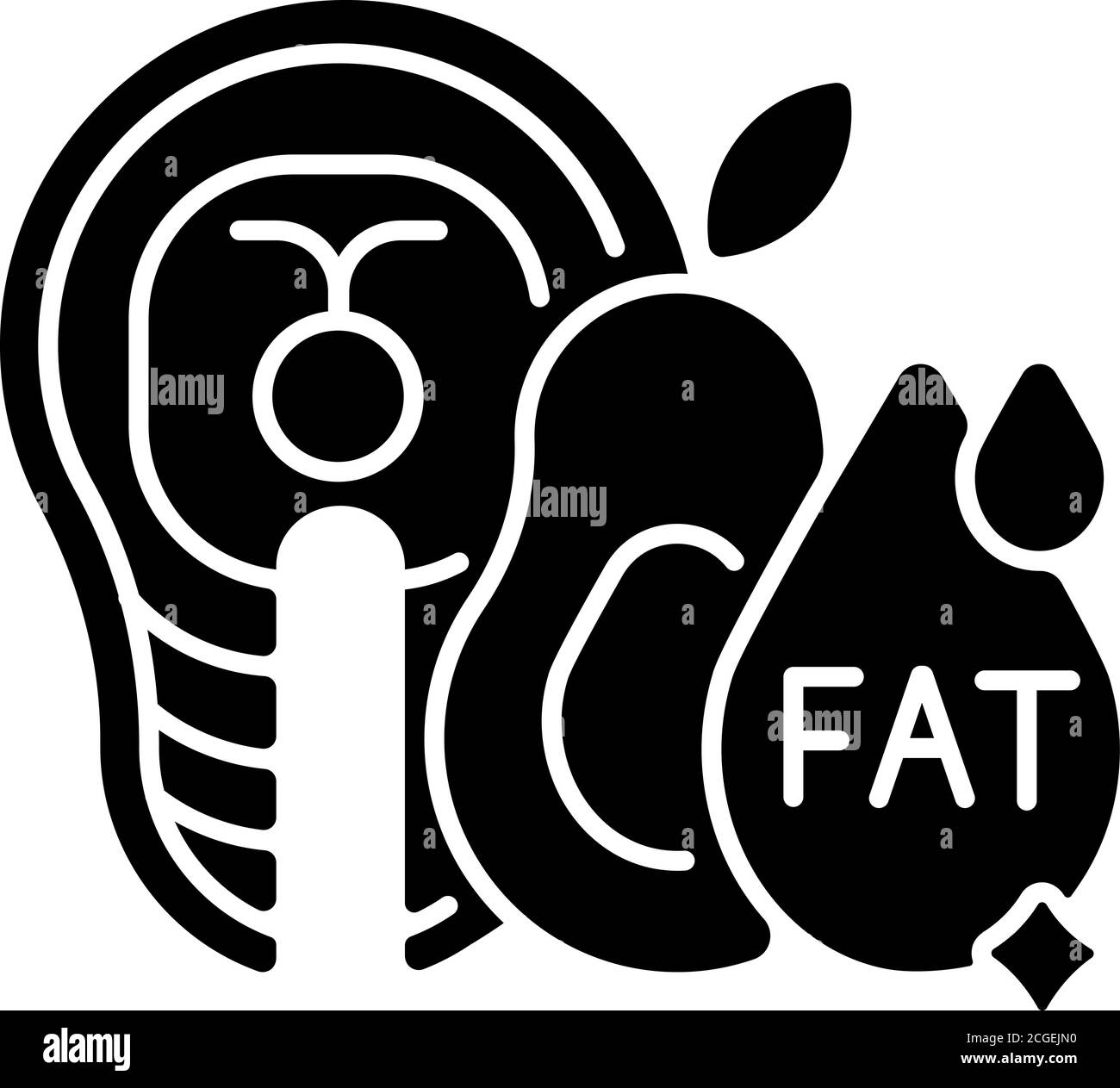 Fats black glyph icon Stock Vector Image & Art - Alamy