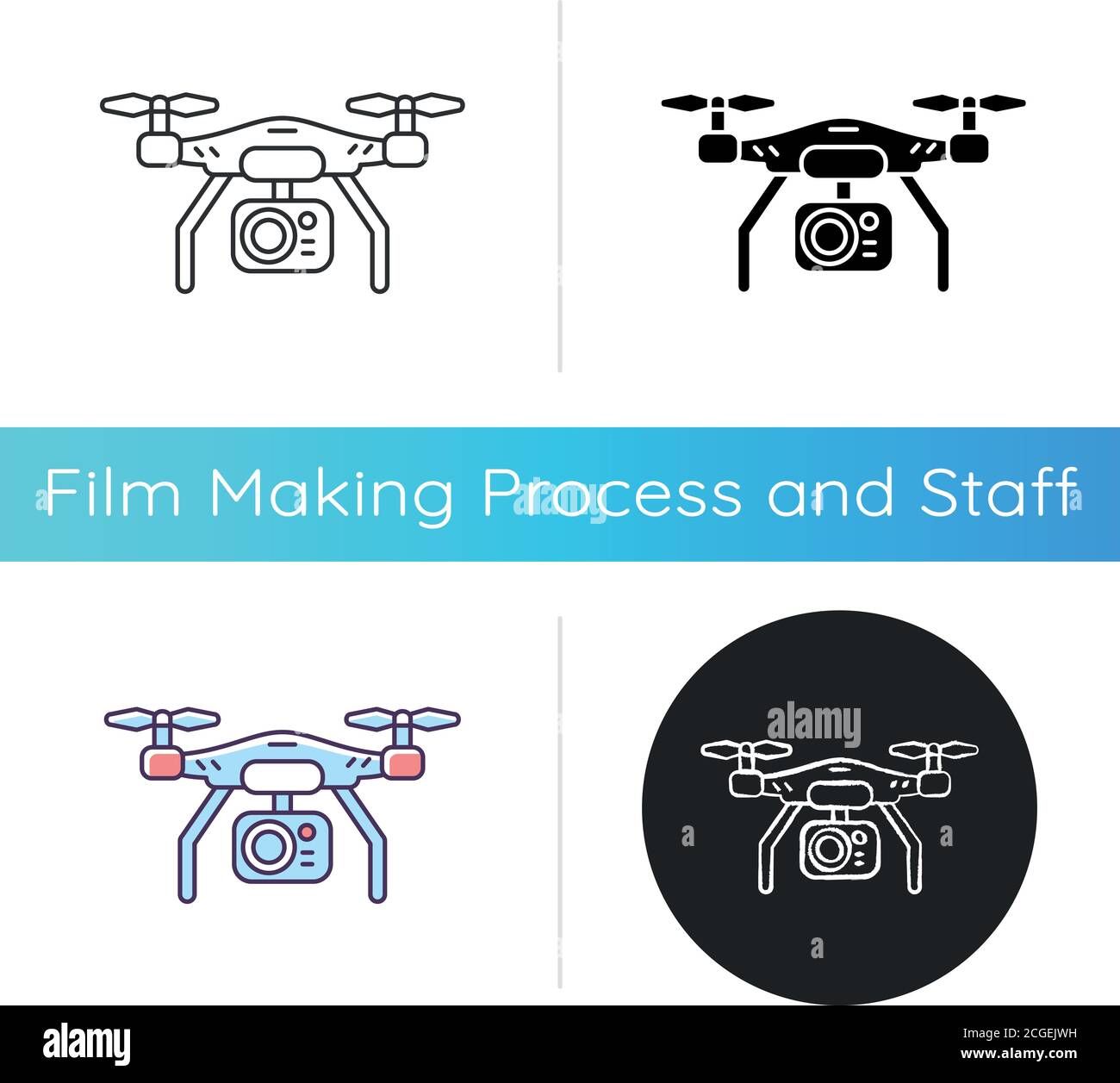 Film with drone Stock Vector Images - Alamy