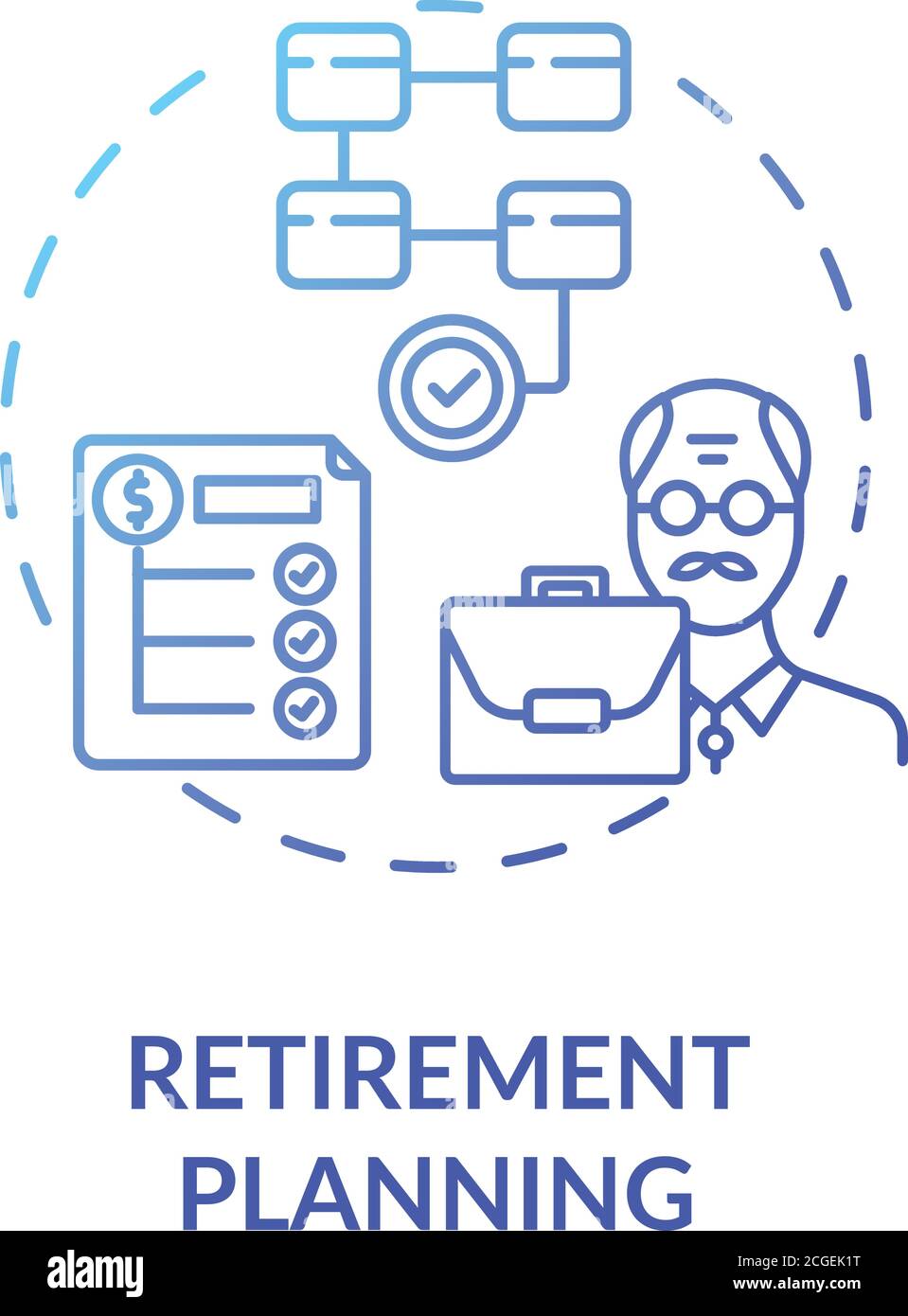 Retirement planning concept icon Stock Vector Image & Art - Alamy