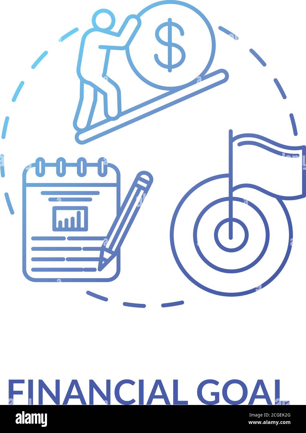 Financial goal concept icon Stock Vector Image & Art - Alamy