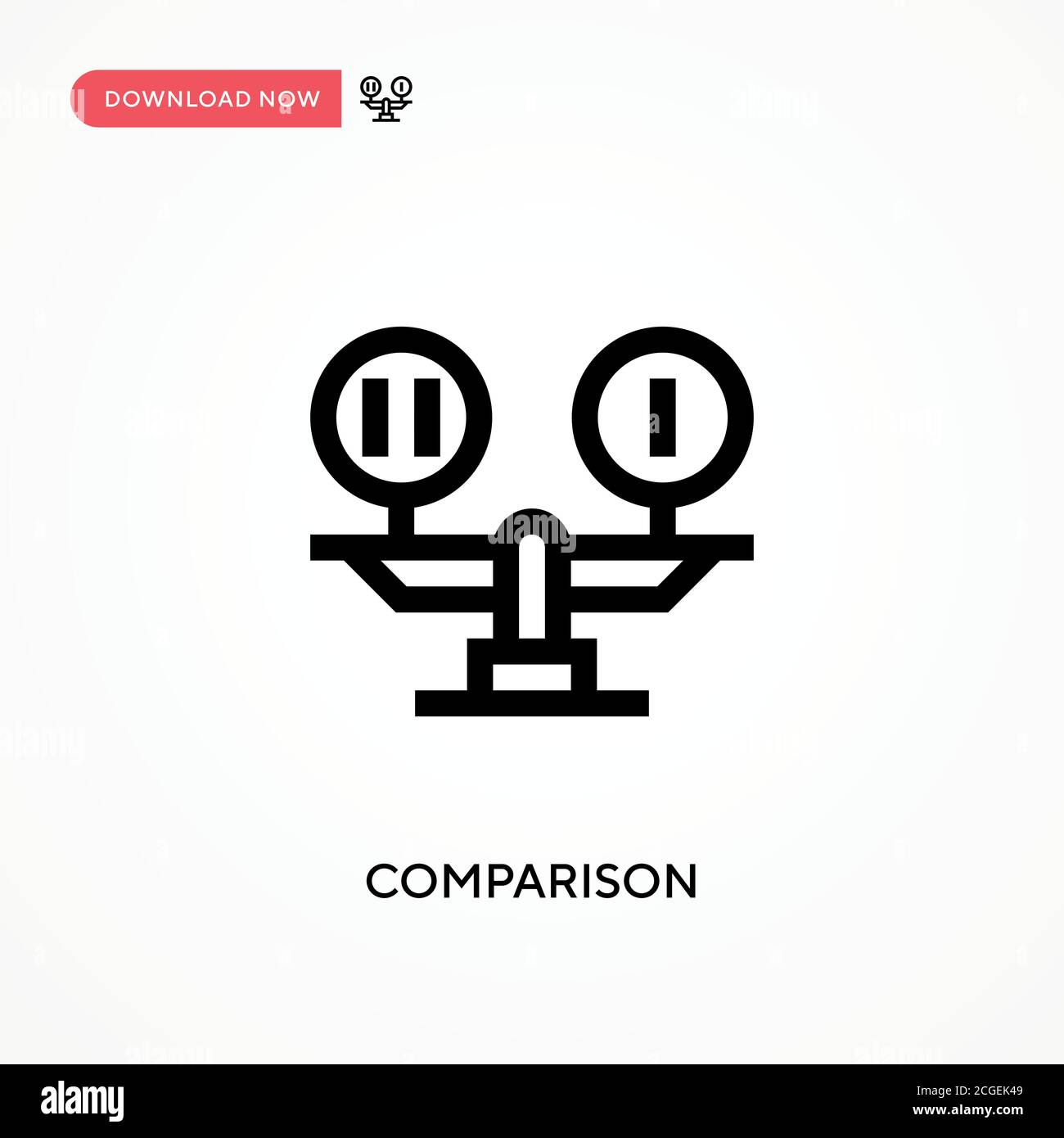 Comparison Simple vector icon. Modern, simple flat vector illustration ...
