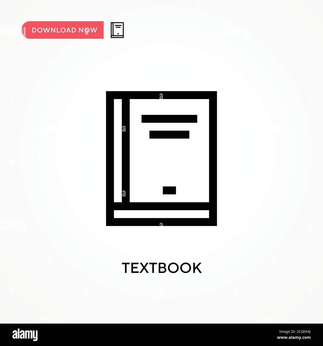 Textbook Simple vector icon. Modern, simple flat vector illustration ...