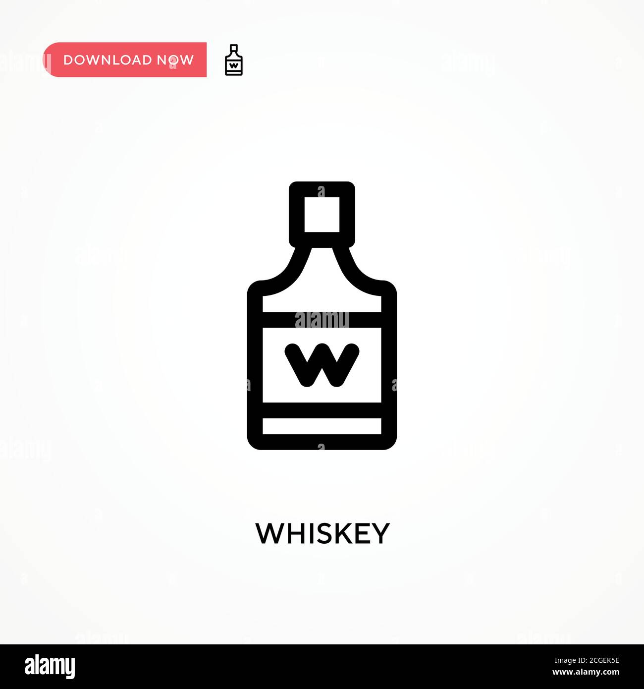 Whiskey Simple vector icon. Modern, simple flat vector illustration for ...