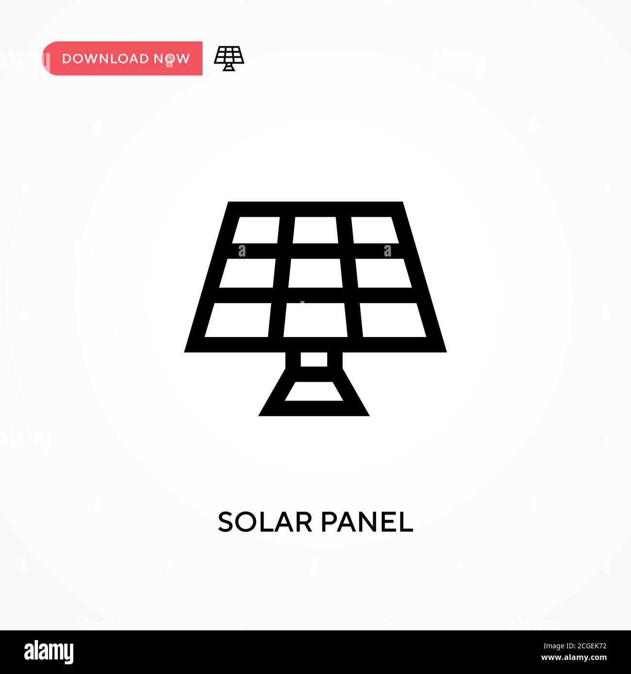 Solar panel Simple vector icon. Modern, simple flat vector illustration ...