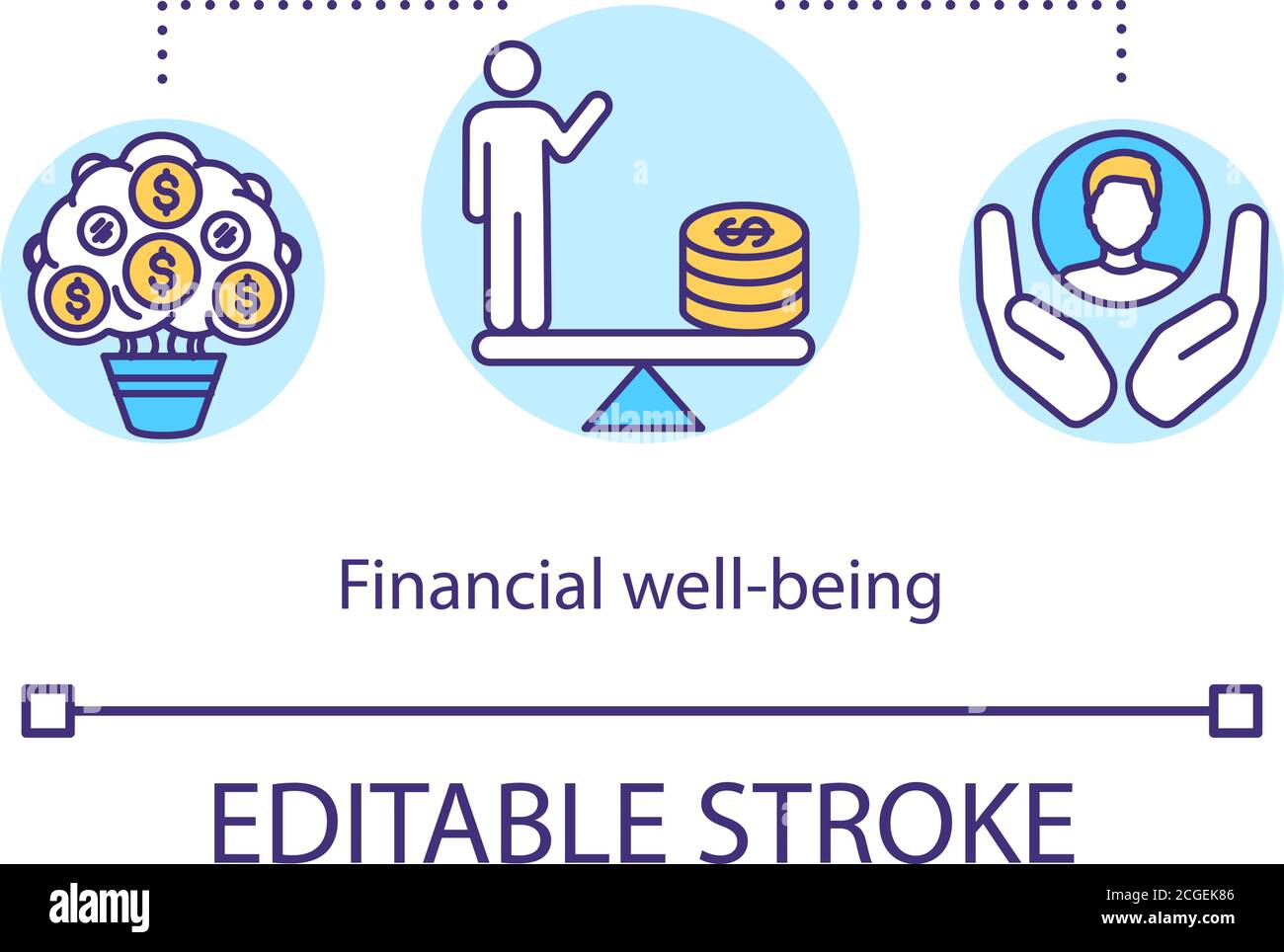 Financial well-being concept icon Stock Vector Image & Art - Alamy