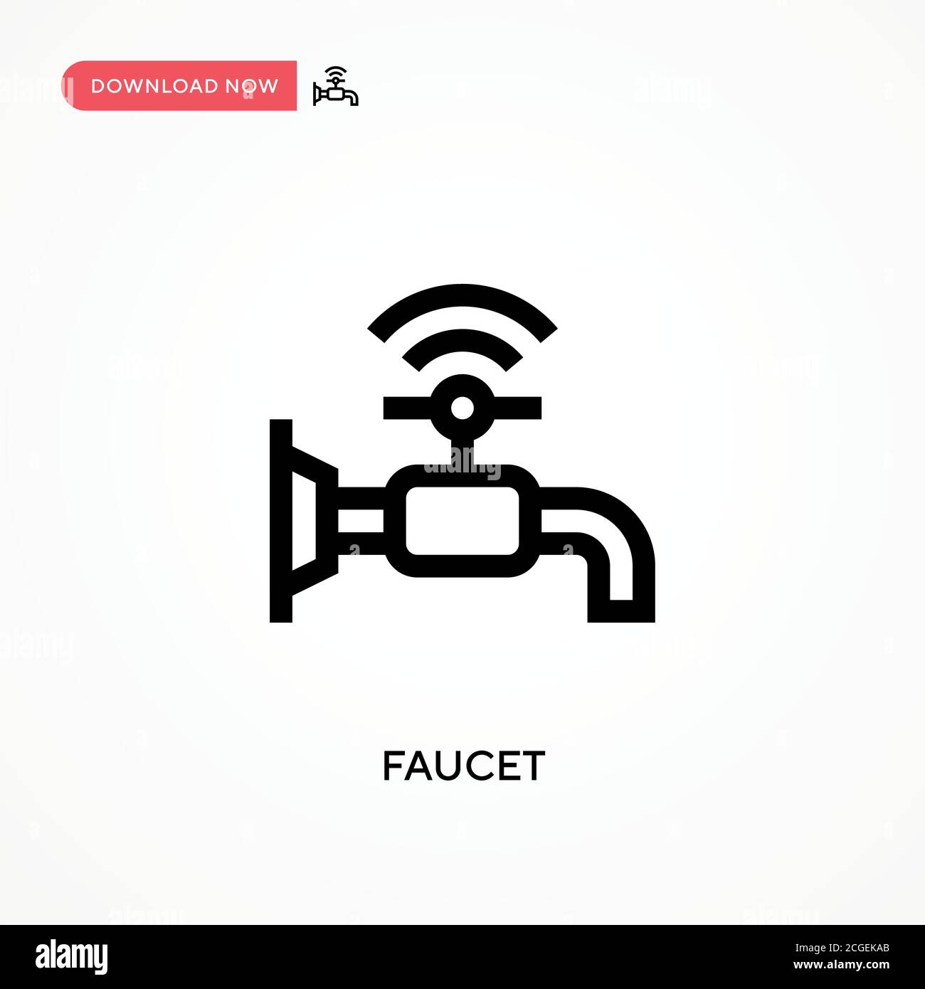 Chrome tap running water Stock Vector Images - Alamy