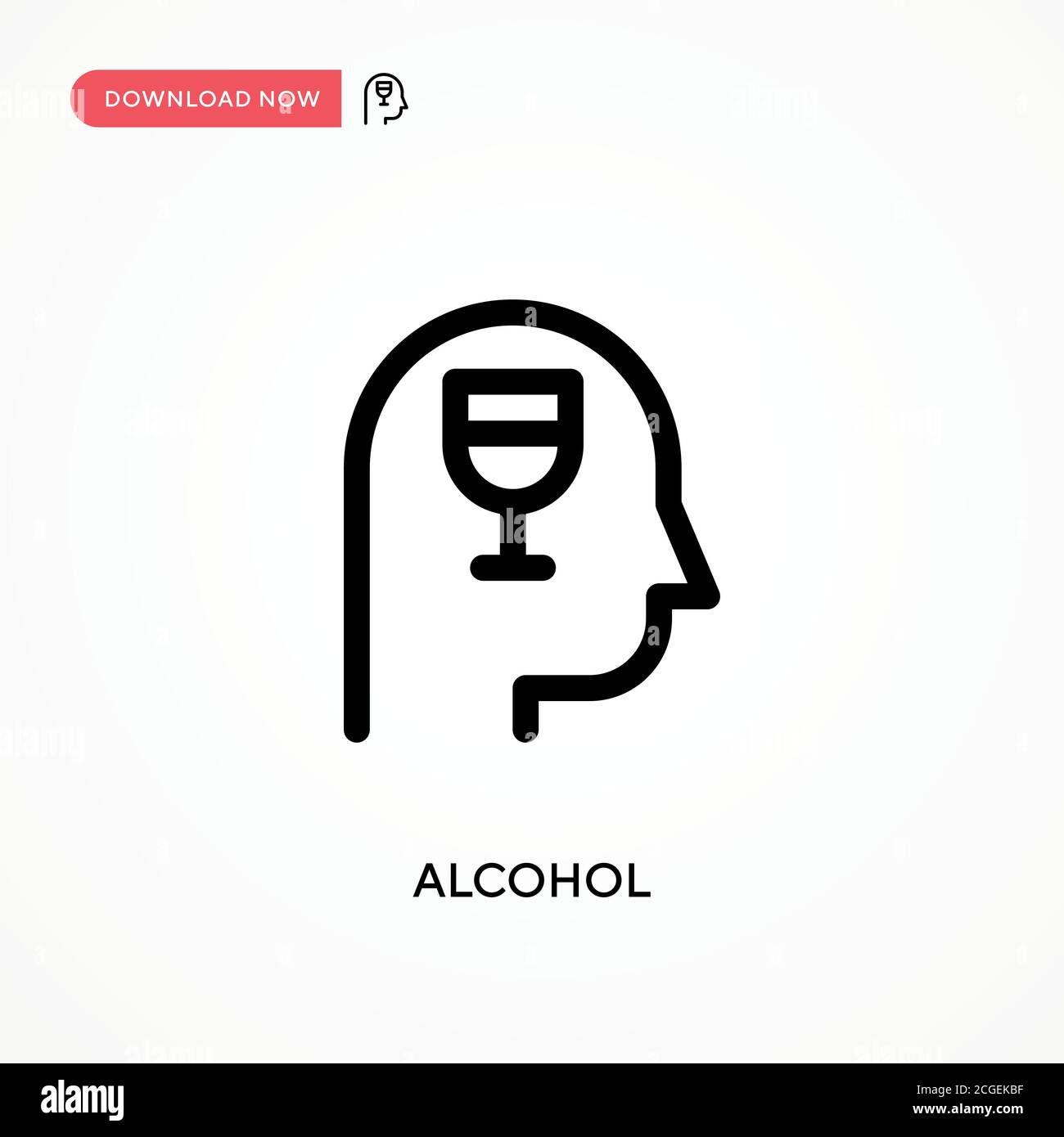 Alcohol Simple vector icon. Modern, simple flat vector illustration for ...