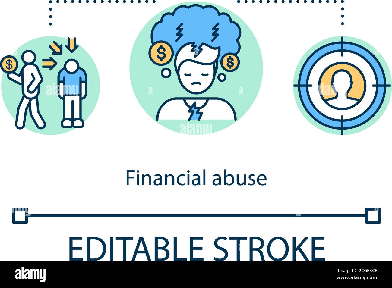 Financial abuse concept icon Stock Vector Image & Art - Alamy