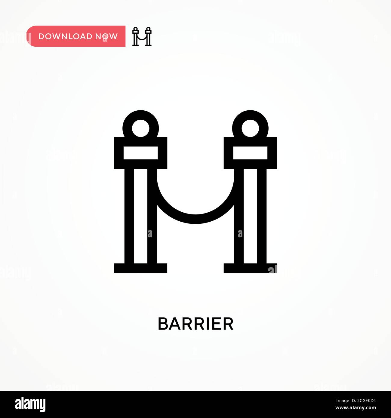 Barrier Simple vector icon. Modern, simple flat vector illustration for ...