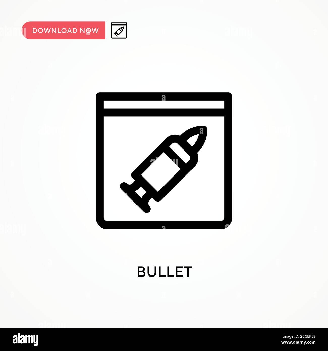 Bullet Simple vector icon. Modern, simple flat vector illustration for ...
