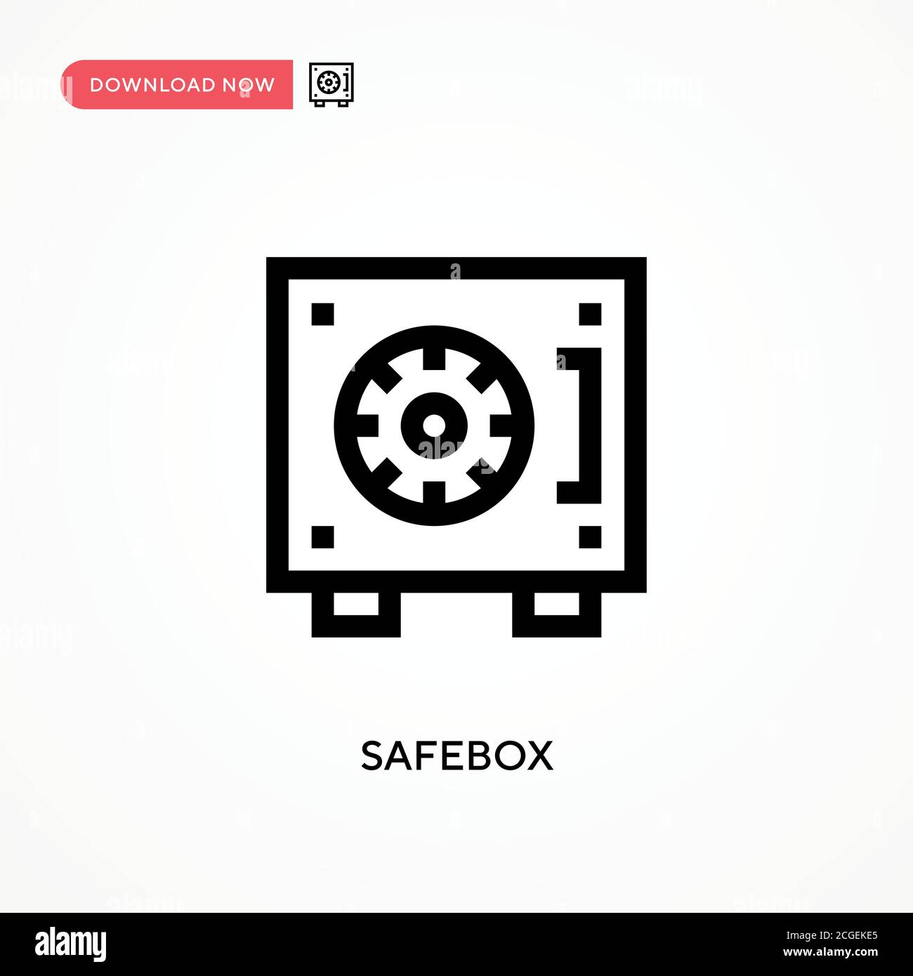 Safebox Simple vector icon. Modern, simple flat vector illustration for ...