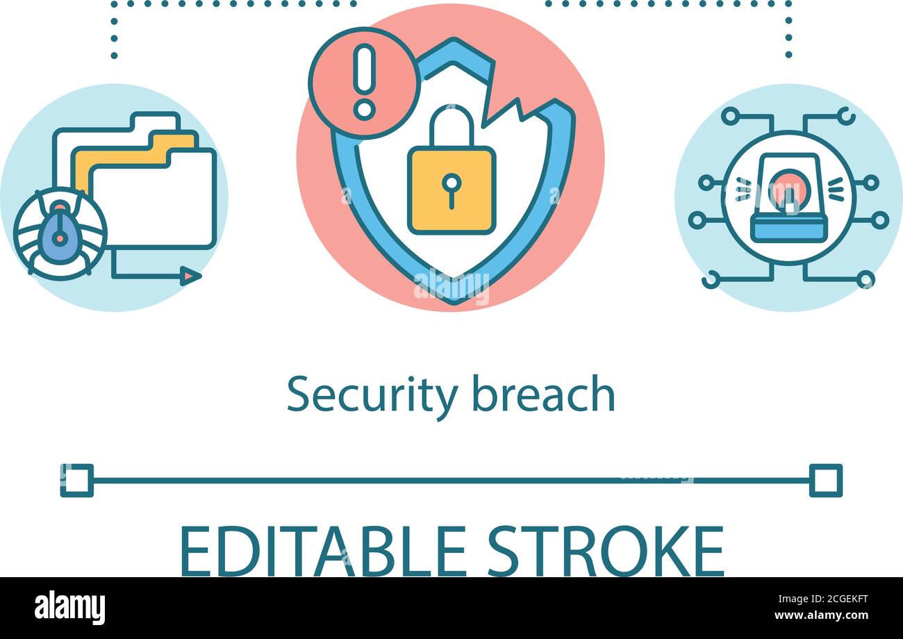 Data cyber security breach concept icon Stock Vector Image & Art - Alamy