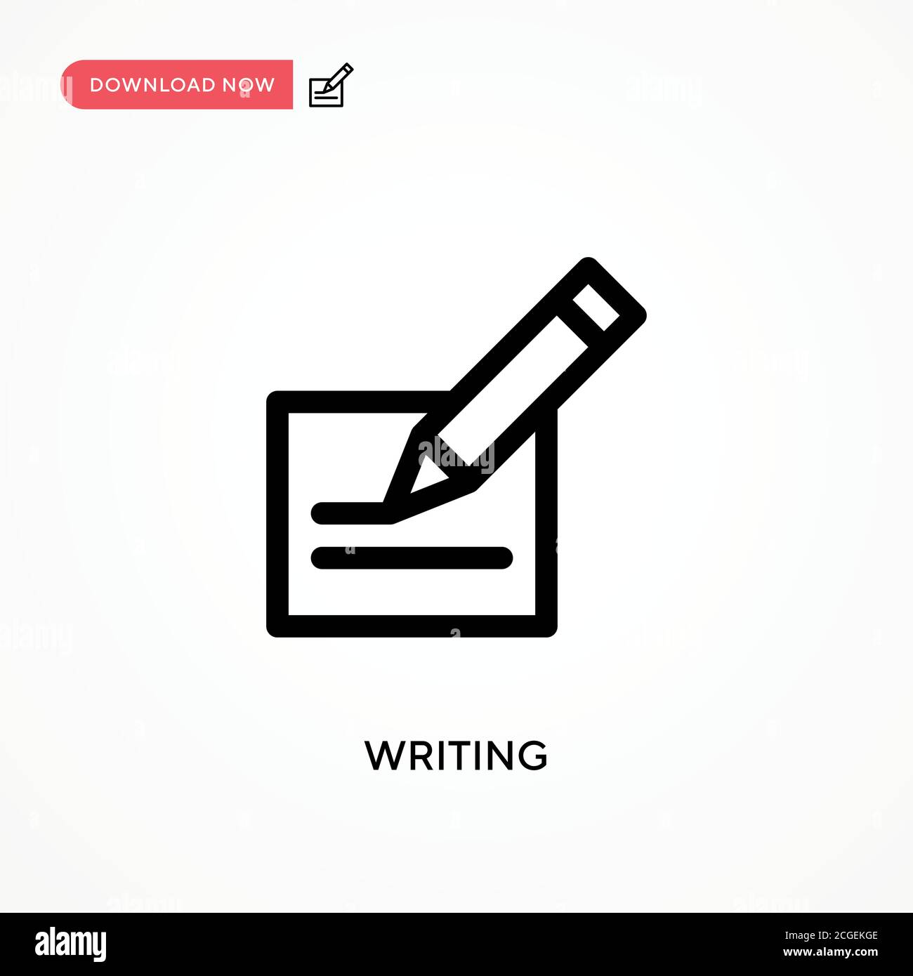 Writing Simple vector icon. Modern, simple flat vector illustration for ...