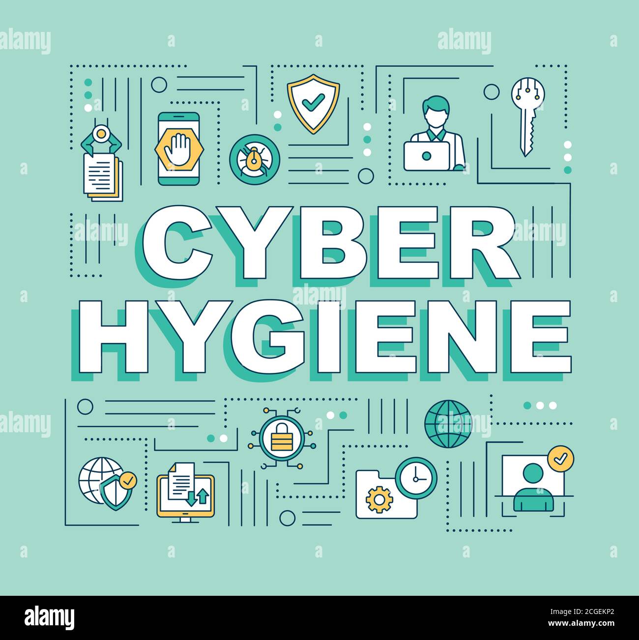 Cybersecurity hygiene word concepts banner Stock Vector Image & Art - Alamy