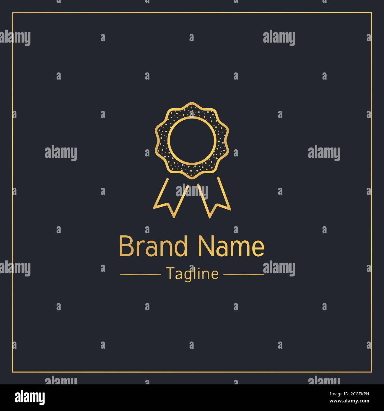 Rosette golden elegant logo design template Stock Vector Image & Art ...