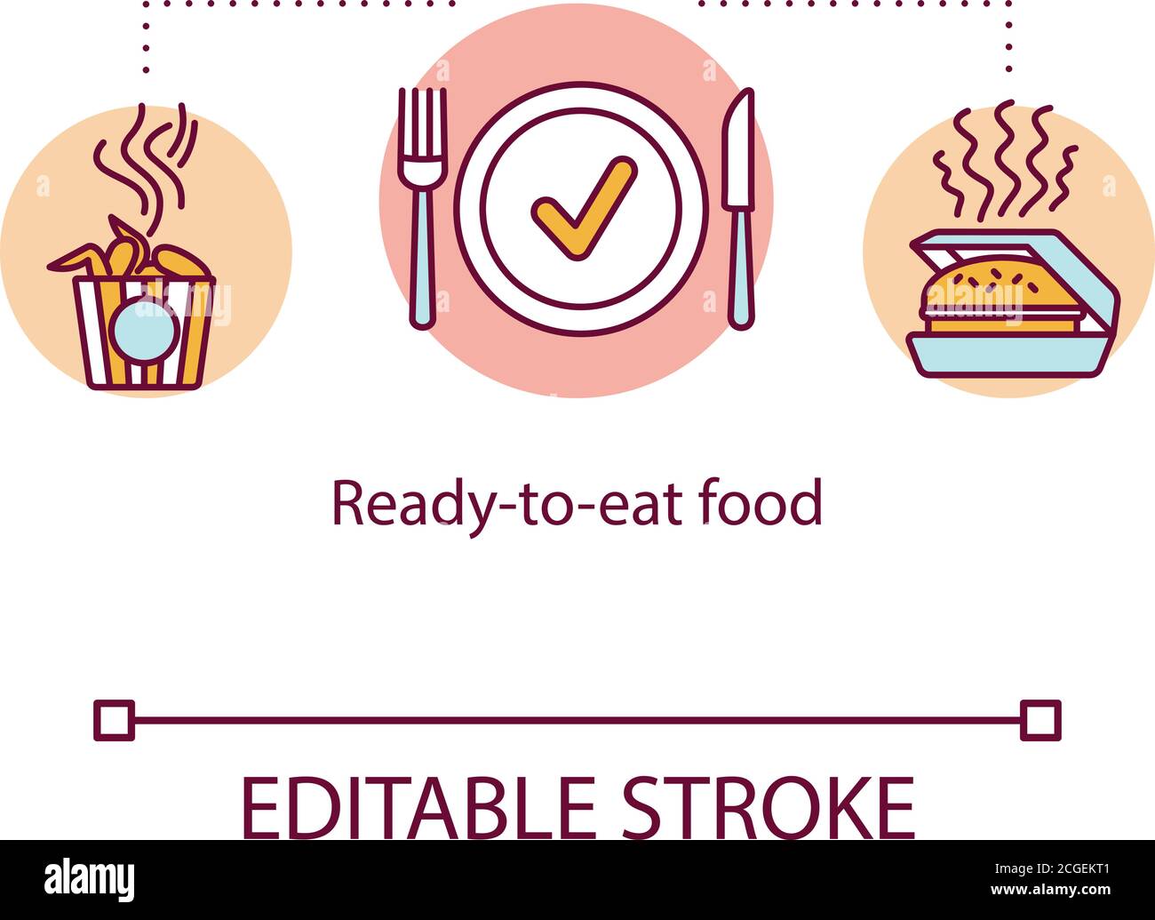 Ready to eat food concept icon Stock Vector Image & Art - Alamy