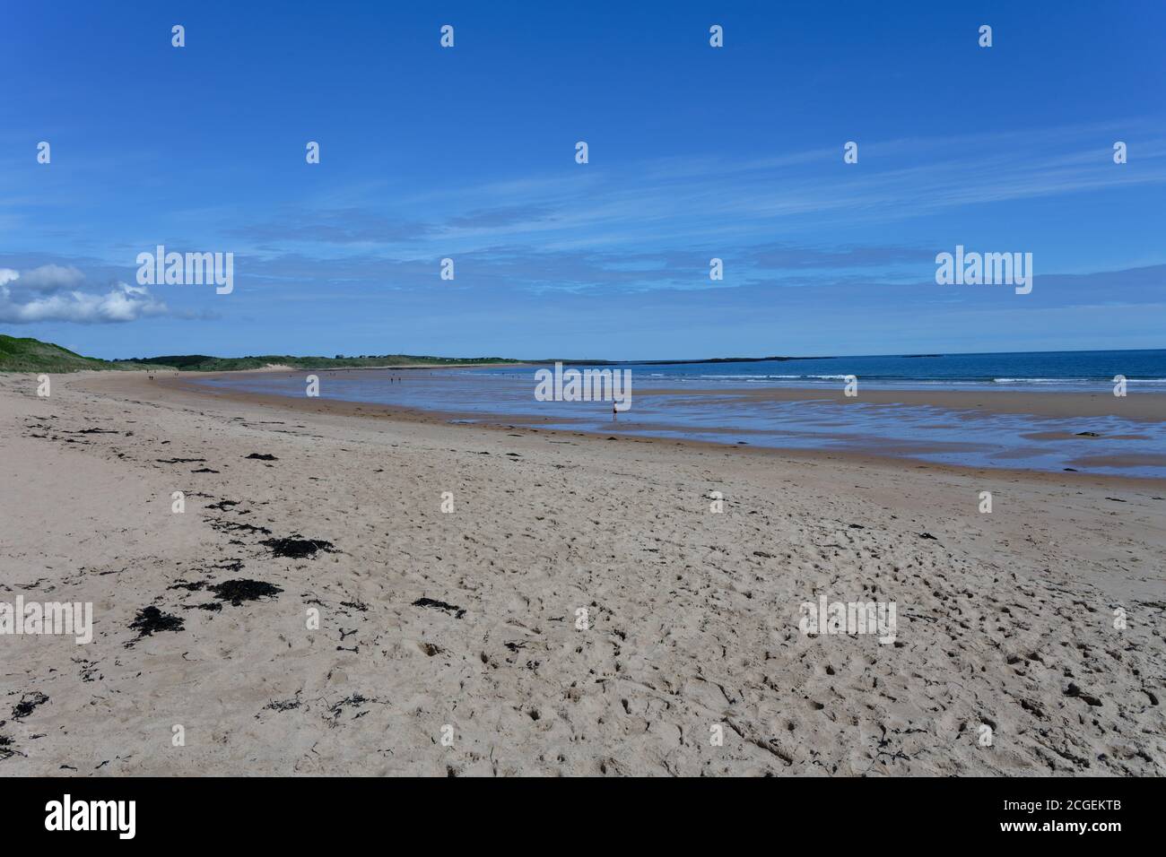 Beadnell Bay and beach in Northumberland Stock Photo - Alamy